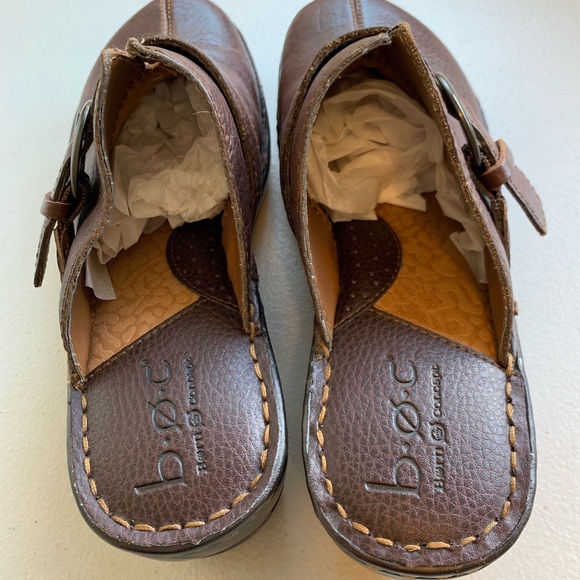 boc | Shoes | Boc Brown Leather Clog Mule Slide Shoes Buckle | Poshmark